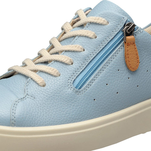 アキレス・ソルボ C 429 ブルー｜牛革3E ファスナー付きシューズ