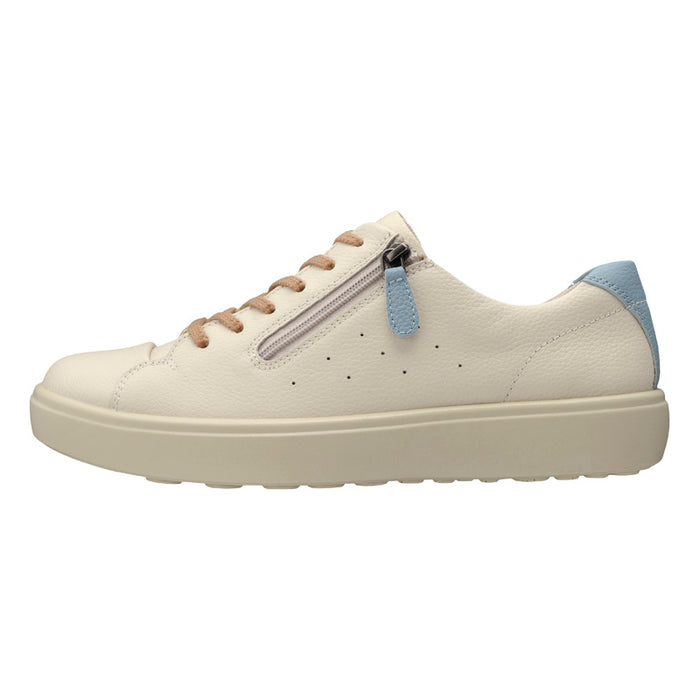アキレス・ソルボ C 429 オフホワイト｜牛革3E ファスナー付きシューズ